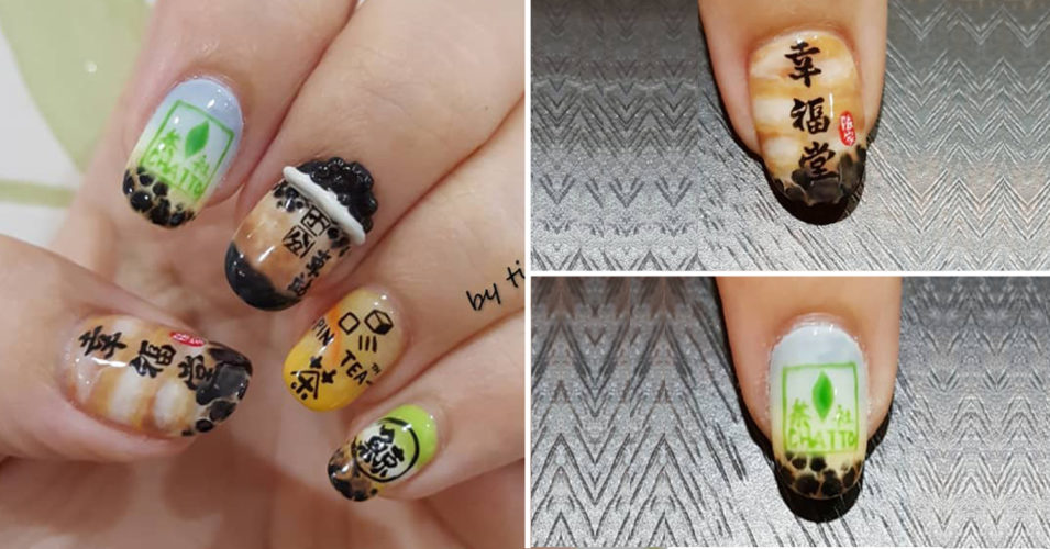 M'sian Nail Artist Puts Famous Bubble Tea Brands On Her Nails, She ...