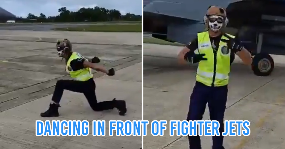 Hilarious Signalman Busts Out Dance Moves While Signalling TUDM Fighter ...