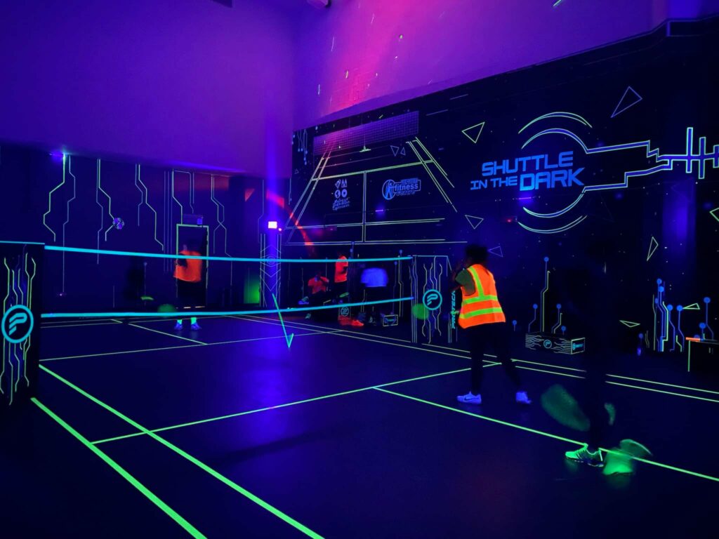 Shuttle In The Dark: Futuristic Glow-In-The-Dark Badminton Court In KL