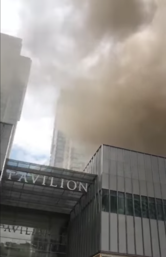 Kitchen On Fire At Pavilion KL Causes Thick Smoke Cloud Over Mall