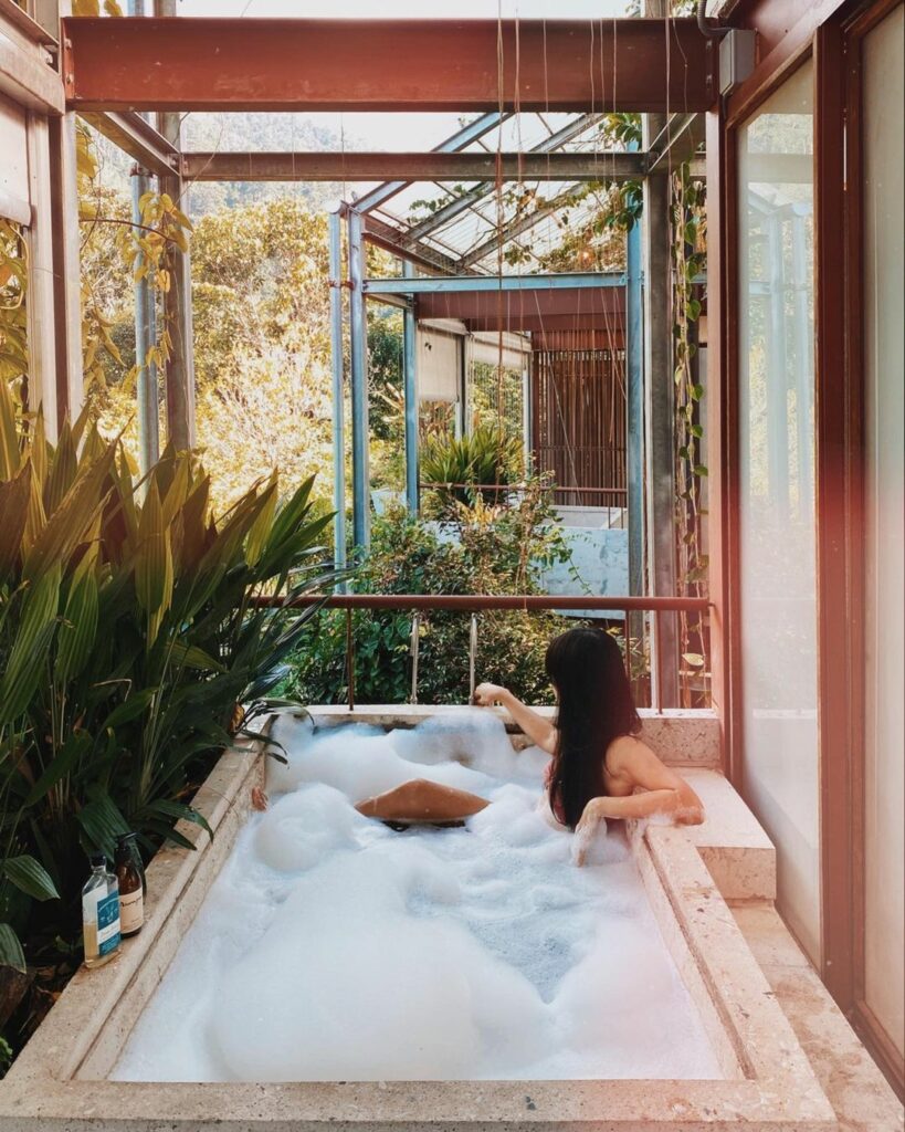 Happi Village Is A Rustic Resort Set In Nature With Outdoor Bathtubs