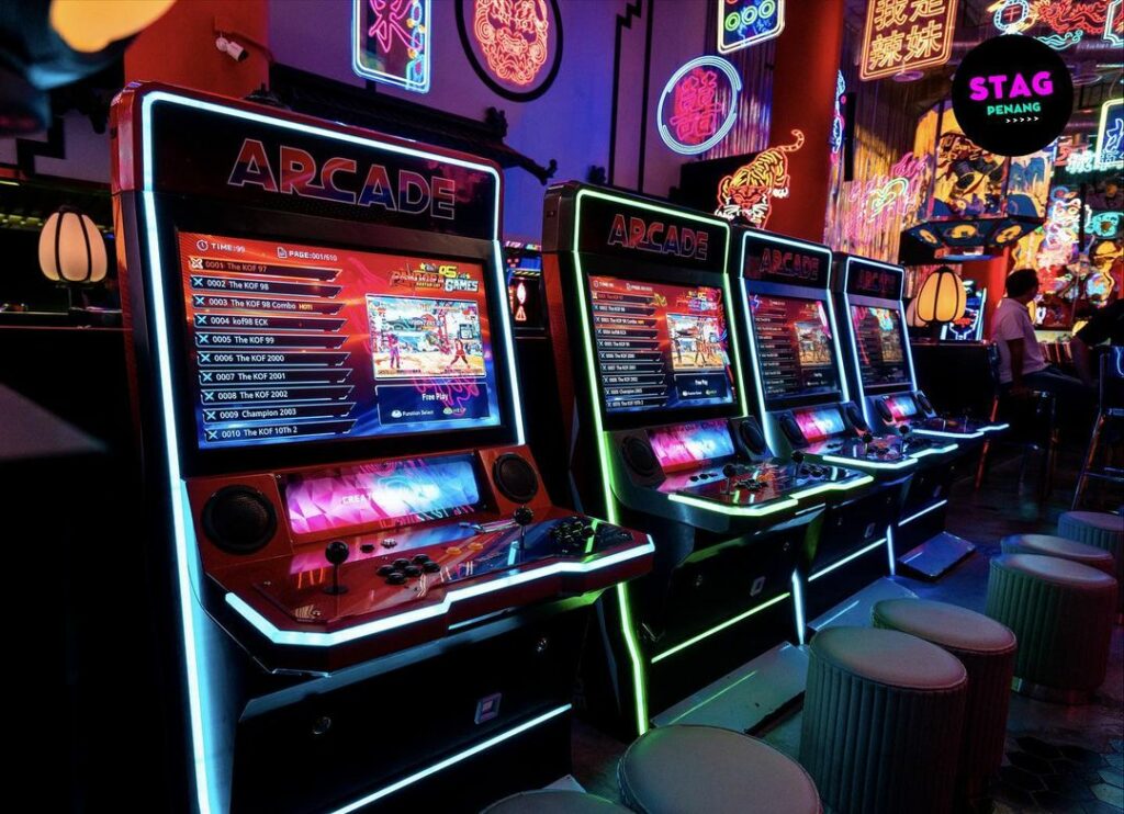 Stag Bar Penang Is A Futuristic Sports Bar With Neon-lit Arcade Games
