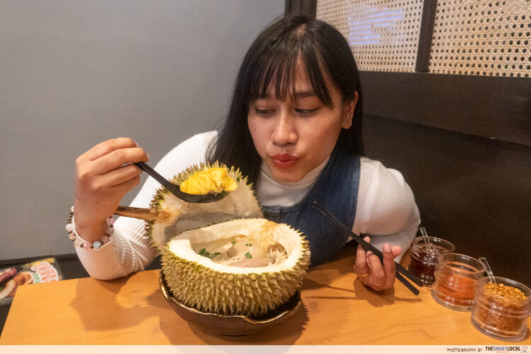 Menya Shishido Launches Durian Ramen & It's Served In A Durian Shell