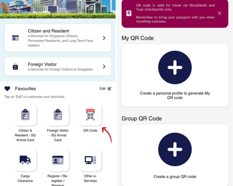 Singapore QR Code Immigration Clearance Guide For Malaysians