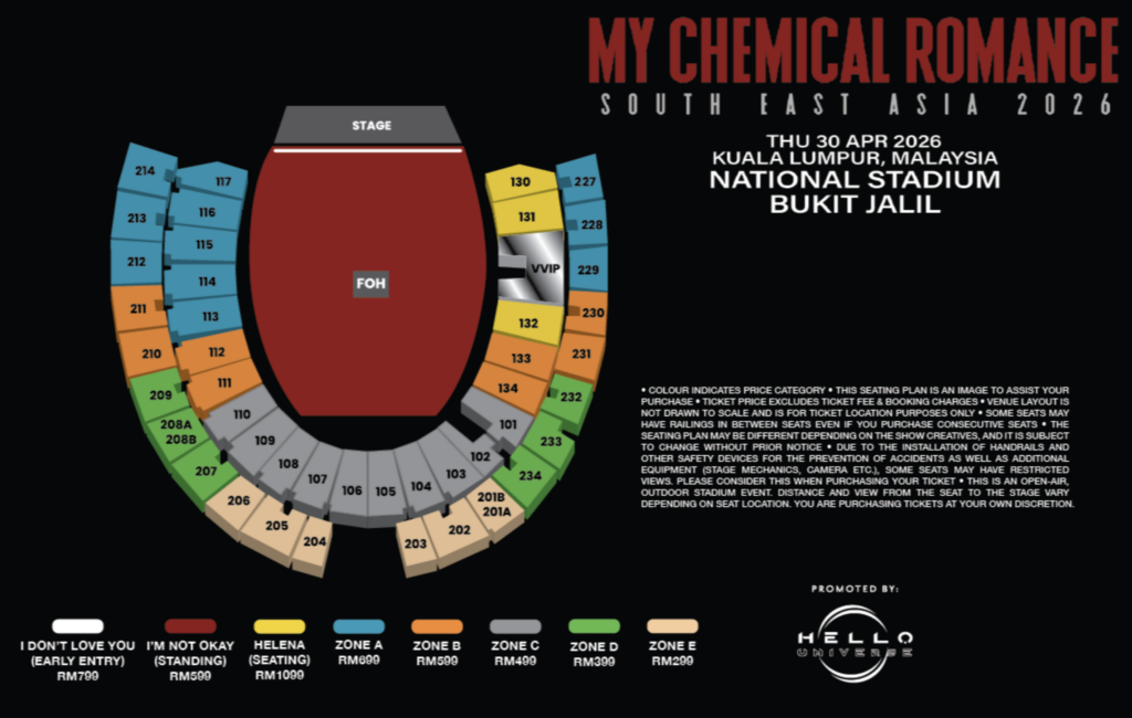 My Chemical Romance Is Coming To Malaysia For A Concert In 2026